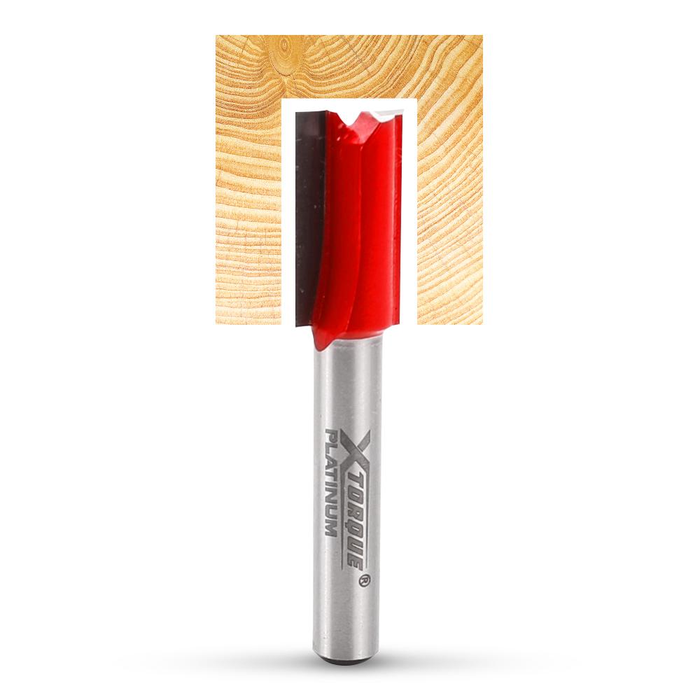 Xtorque XP1014 Platinum 10mm Straight Double Flute 1 4 Shank Router Bit