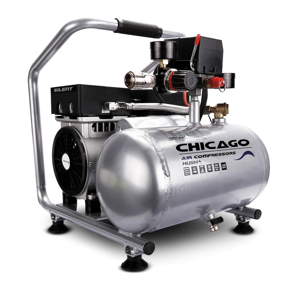 Chicago Air HUSH4 4L Silenced Aluminium Air Compressor