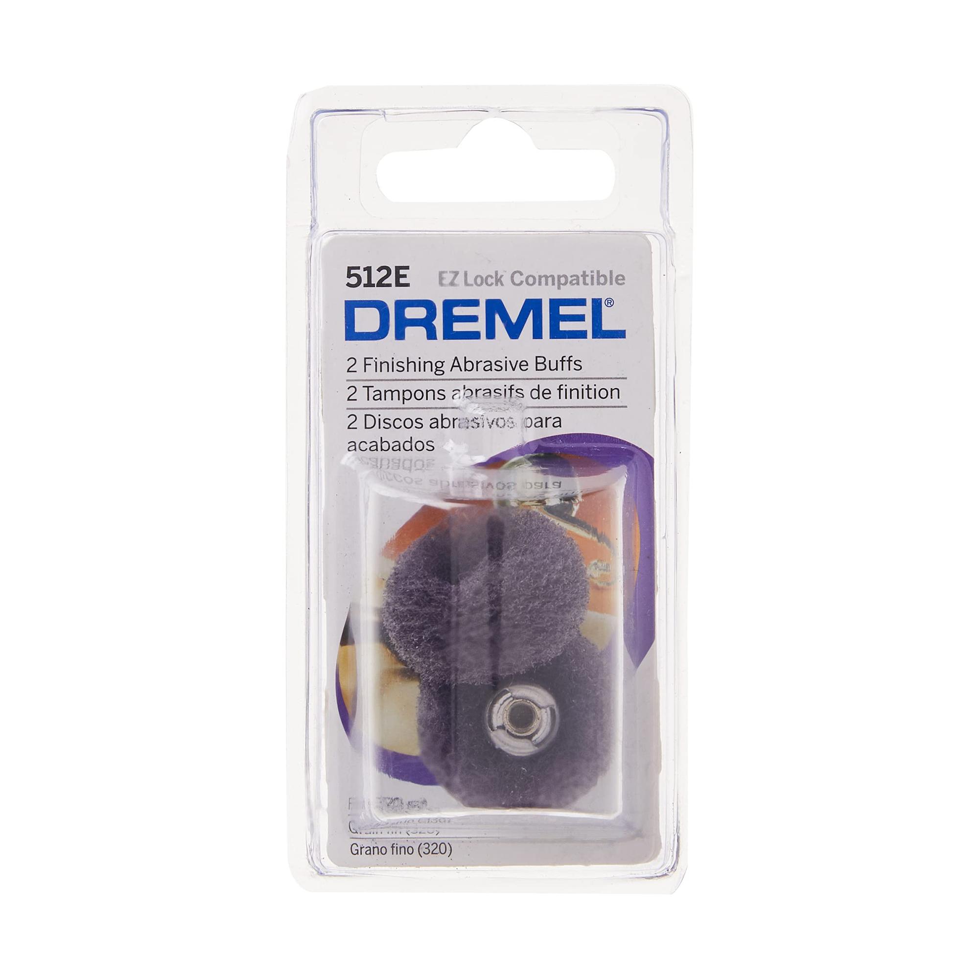 Dremel 512E 2.615.E51.2AC 2 Pack 24mm 320 Grit EZ SpeedClic Finishing Abrasive Buffs