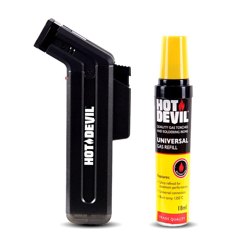 Hot Devil HD3200 Mini Gas Blow Torch with Universal Gas Refill